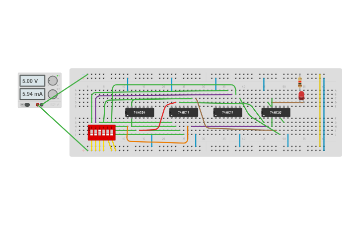 Circuit design CH.EN.U4CSE19015-Multiplexer(4x1) | Tinkercad