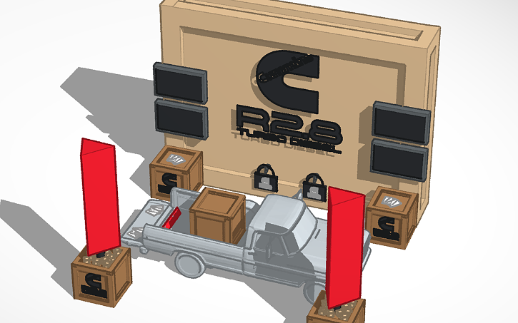 3D design Cummins SEMA Booth Layout - Tinkercad