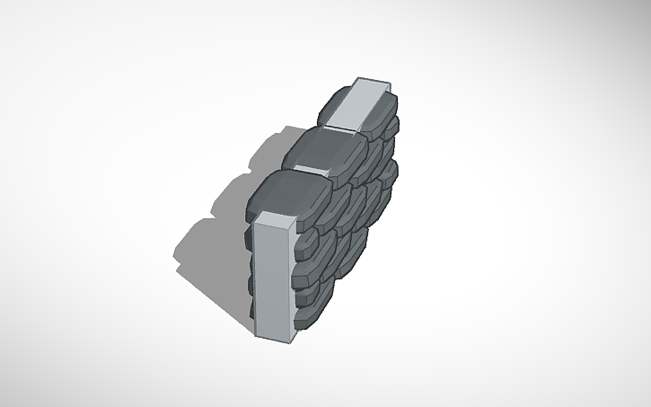 3D design Stone Wall with Mortar - Tinkercad