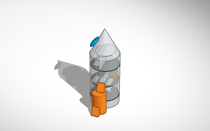3D design Adrián and Luis Tesla rocket - Tinkercad