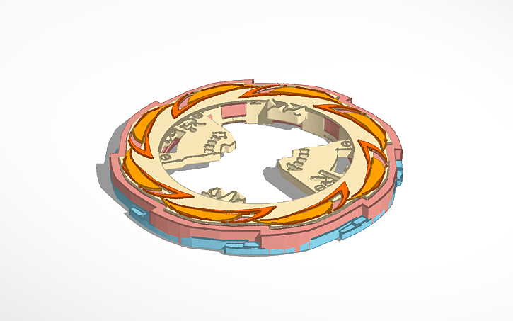 3D design Beyblade layer 2 - Tinkercad