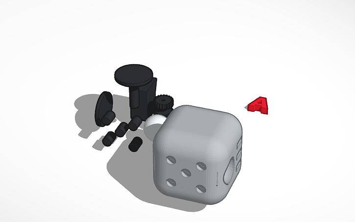 3D design Fidget cube - Tinkercad
