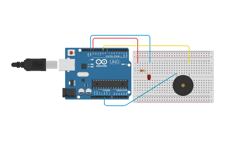 Circuit design project 1 keyestudio - Tinkercad