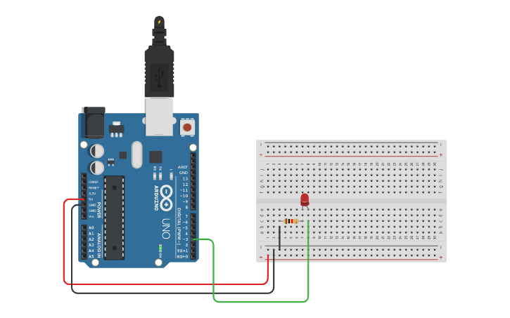 Circuit design SOS Flasher Warm Up Tasks | Tinkercad