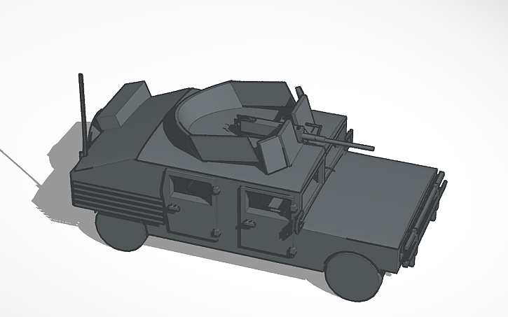 3D design humvee - Tinkercad