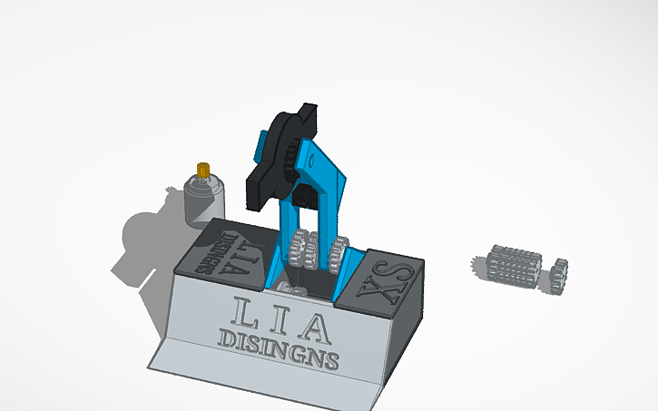 3D design hammer saw bot - Tinkercad
