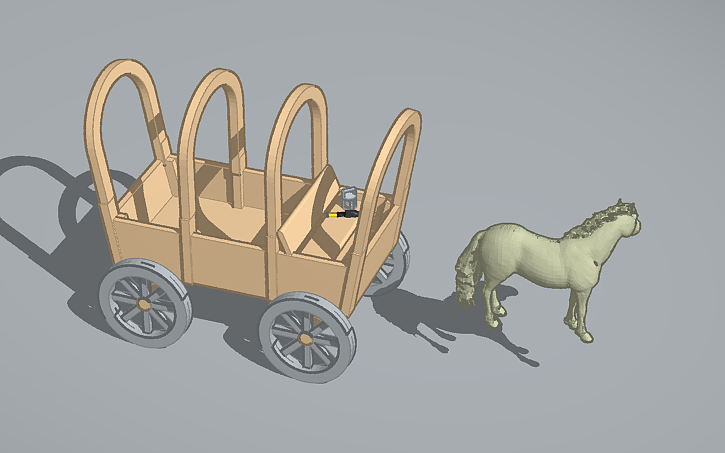 3D design Wagon History Project - Tinkercad