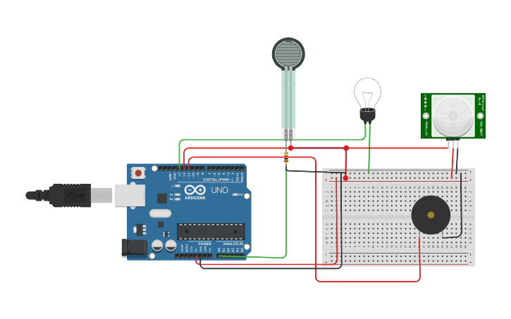 Circuit Design Home Security System Tinkercad