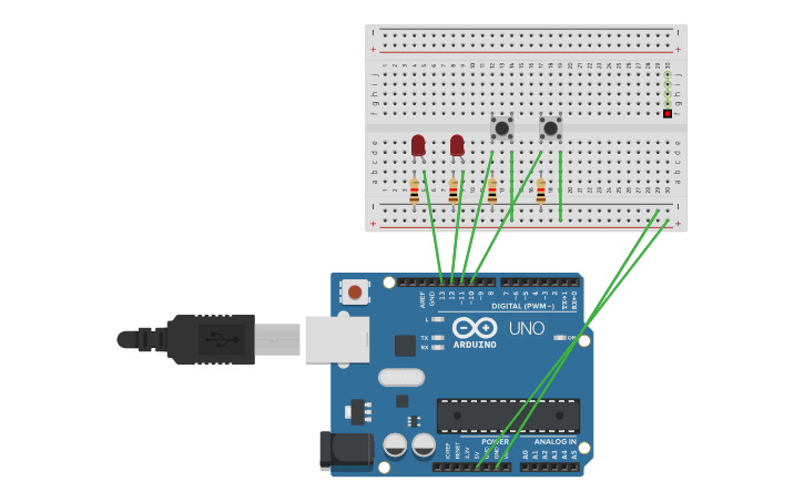 Circuit design sim 3 6.1 - Tinkercad