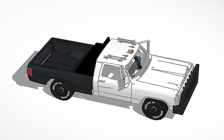 3D design 1992 Dodge Ram W250 - Tinkercad