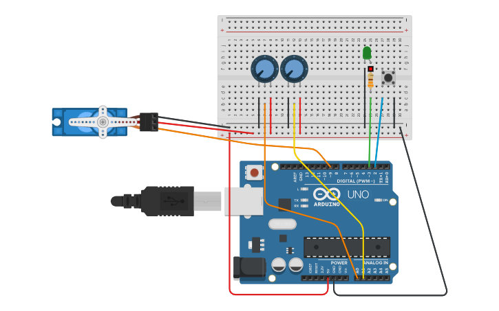 Circuit design MATLAB App Designer Ardiuno side - Tinkercad