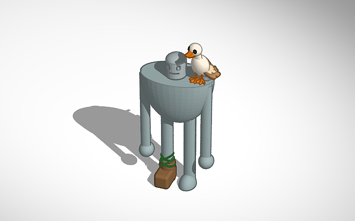 3D design Roz and Brightbill - The Wild Robot Model - Tinkercad