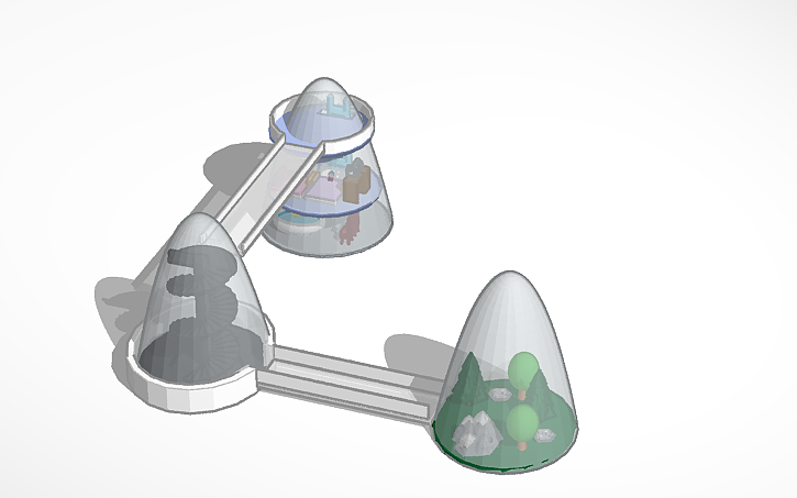 3D design Base lunar - Tinkercad
