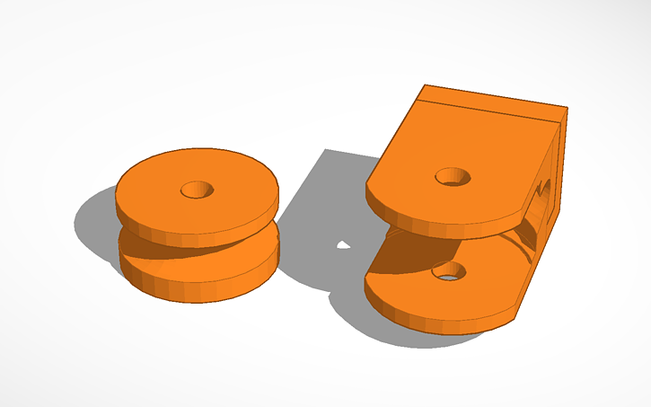 3D design Pulley System - Tinkercad
