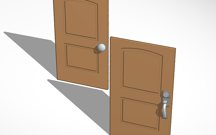 3D design Fancy wood door - Tinkercad