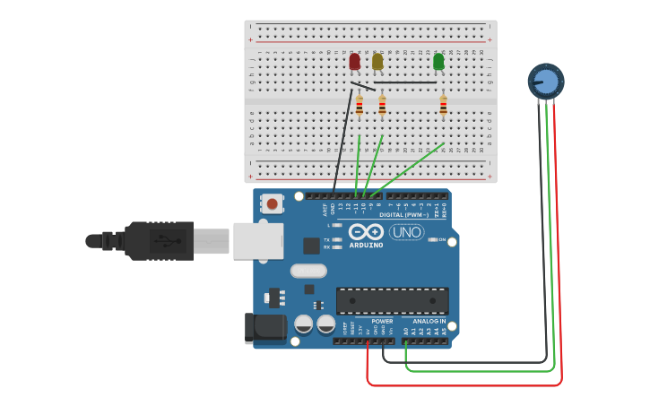 Circuit design examen practico | Tinkercad