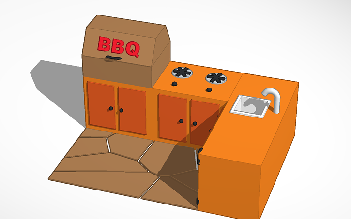 3D design Outdoor Kitchen-Andres Islas - Tinkercad