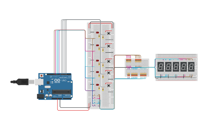 Circuit design atividade elevador | Tinkercad