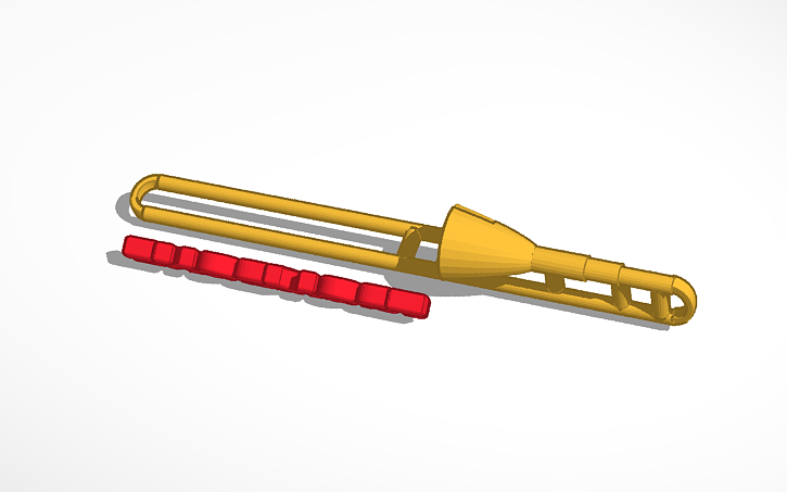 3D design trombone - Tinkercad