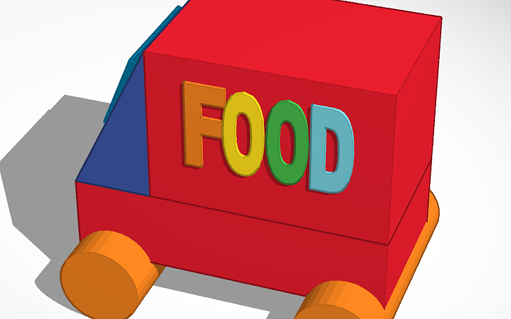 3D design Elemento en 3d (food truck) - Tinkercad