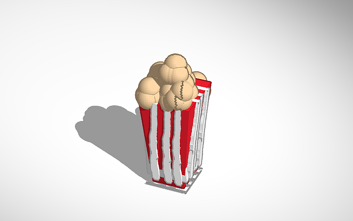 3D design popcorn - Tinkercad