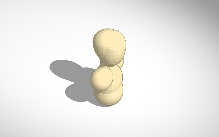 3D design Human Head and Body - Tinkercad