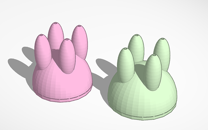 3D design Udder Caps - Tinkercad