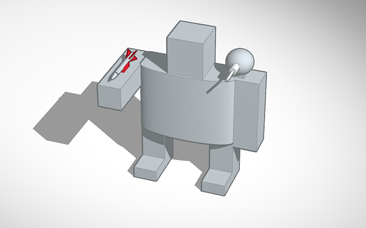 3D design Attack Robot - Tinkercad