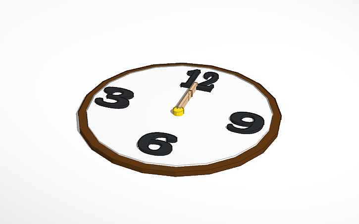 3d Design Clock Tinkercad