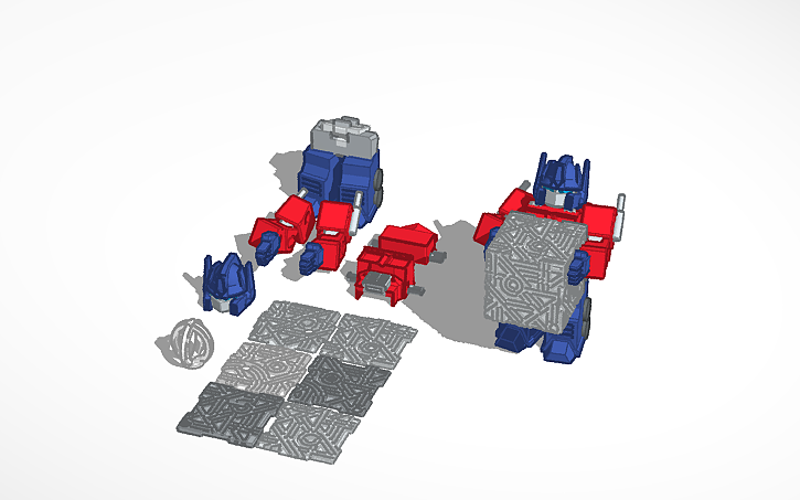 3D design Optimus Prime Allspark - Tinkercad