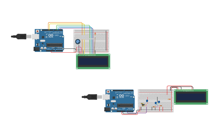 Circuit design Osciloscopio com LCD - Tinkercad