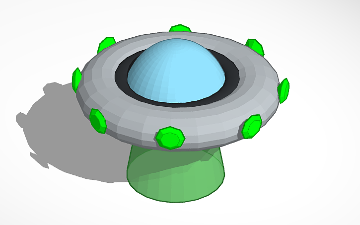 3D design UFO Spaceship - Tinkercad