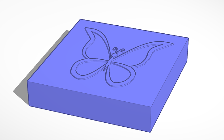3D design butterfly - Tinkercad