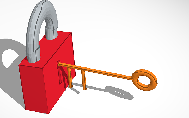 3d Design Lock And Key Tinkercad