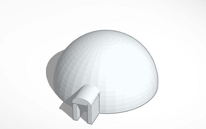 3D design igloo - Tinkercad