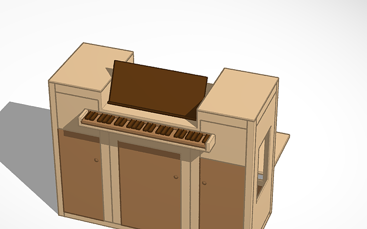 3D design Hauptwerk Chamber Organ - Tinkercad