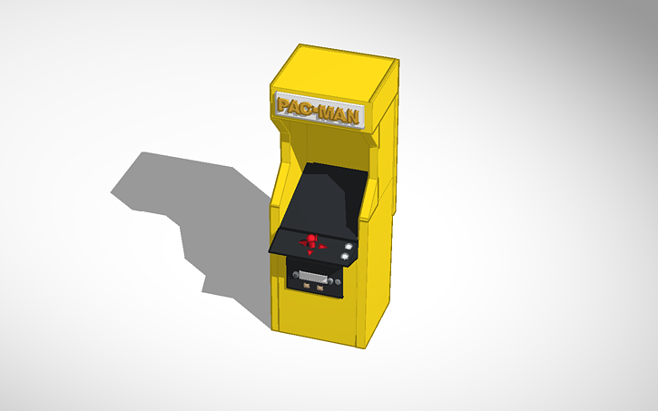 3D design pacman arcade - Tinkercad