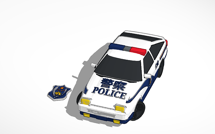 3D design Initial d Toyota ae86 trueno police car(Chinese police car ...