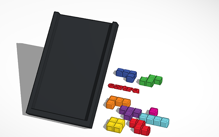 3d Design Analog Tetris Tinkercad 