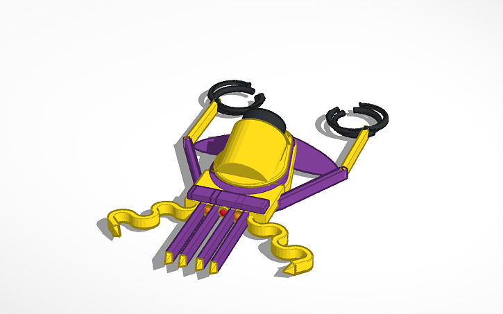 3D design squid spaceship - Tinkercad