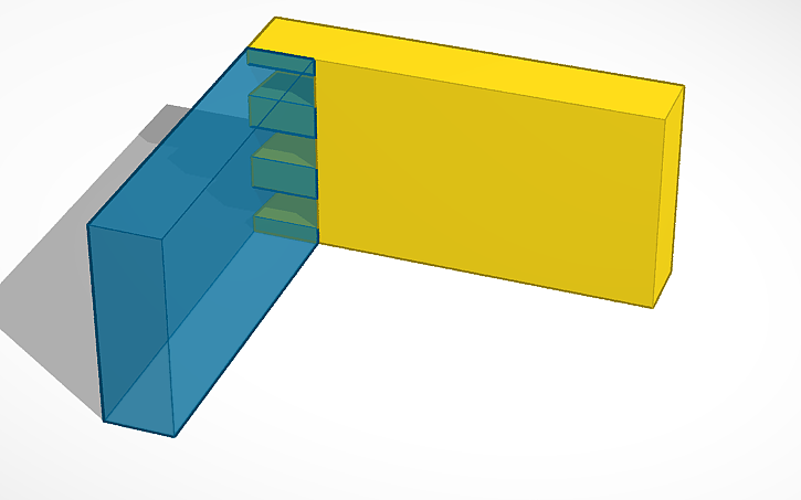 3D design Dovetail Joint - Tinkercad