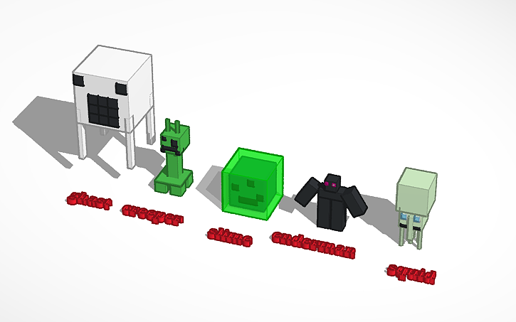 3D design Minecraft mobs if I designed them (its a nightmare) | Tinkercad