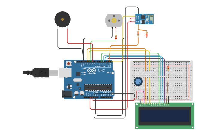 Circuit design Face Mask recognition - Tinkercad