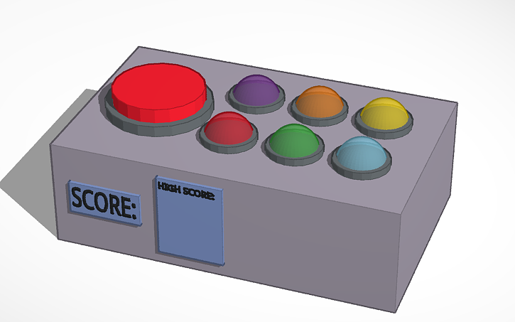 3D design Memory/reflex game - Tinkercad