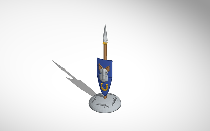 3D design Weapons Chess Set Knight #Chess Set | Tinkercad