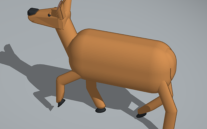 3D design White-Tailed Deer Female - Tinkercad
