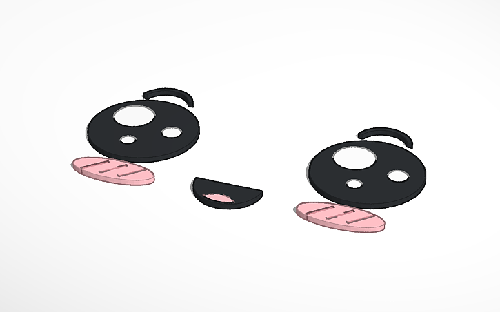 3D design Cute face - Tinkercad