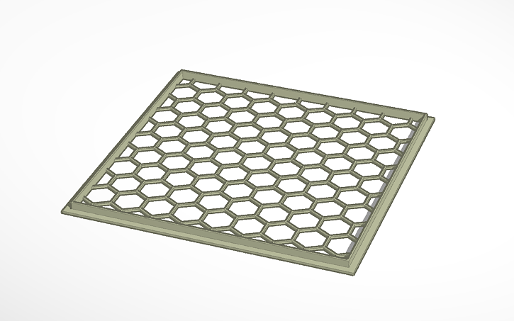 3D design fan grill - Tinkercad