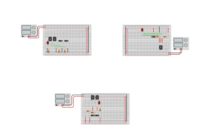 Circuit design TTL - Tinkercad