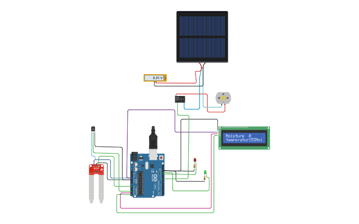 Circuit design iot project - Tinkercad